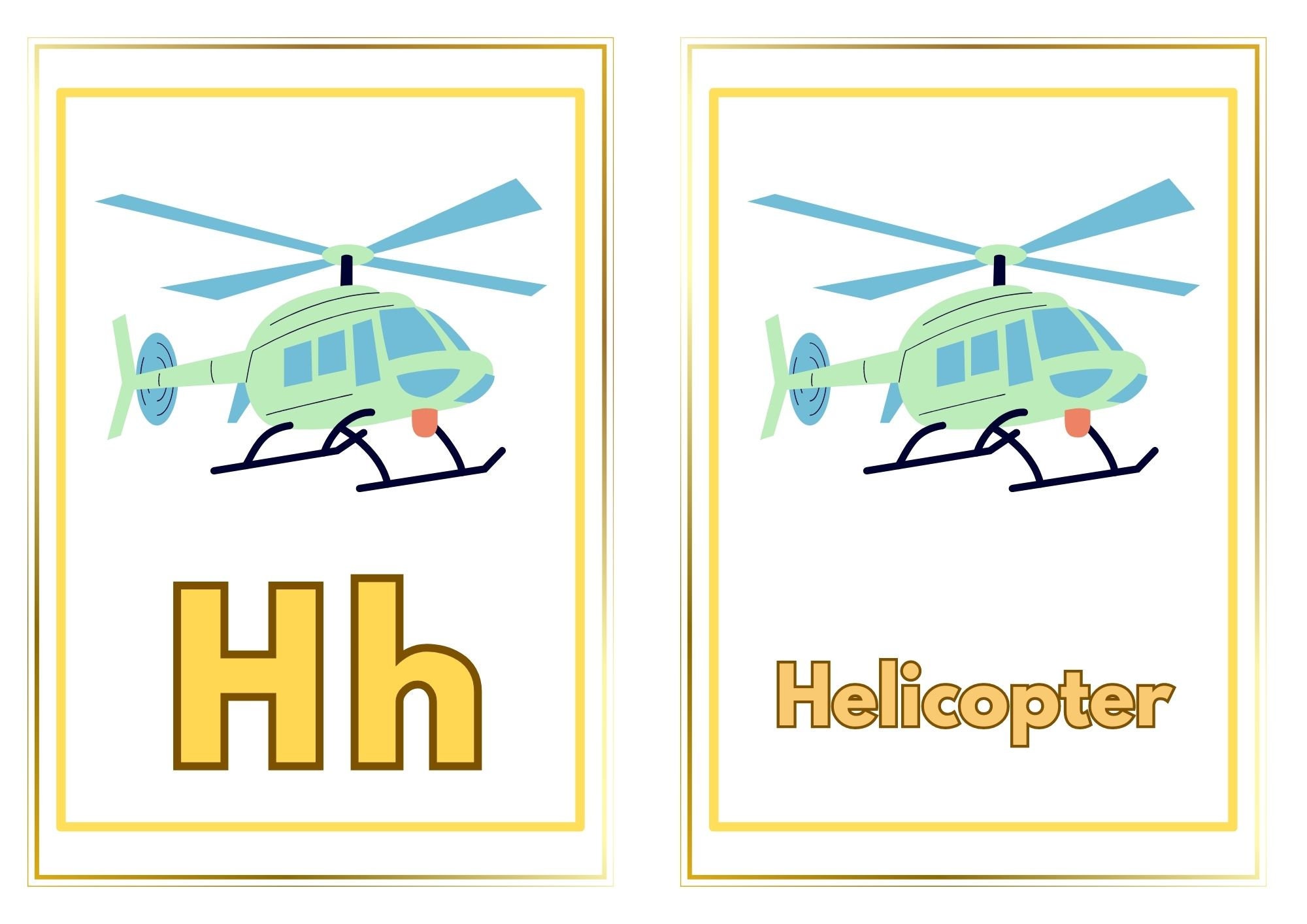 26 Alphabets Flash Card Colorfulpictures - Etsy