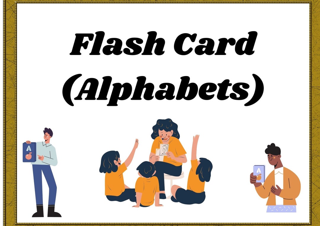 26 Alphabets Flash Card - Colorfulpictures - Etsy