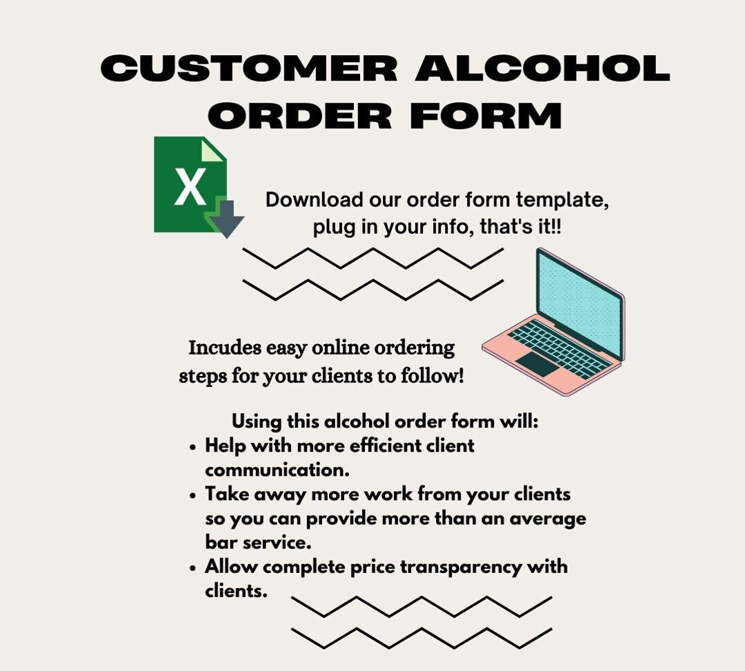 Alcohol Order Form - Etsy
