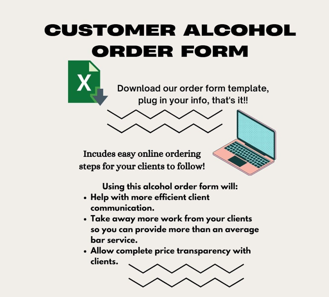 Alcohol Order Form - Etsy