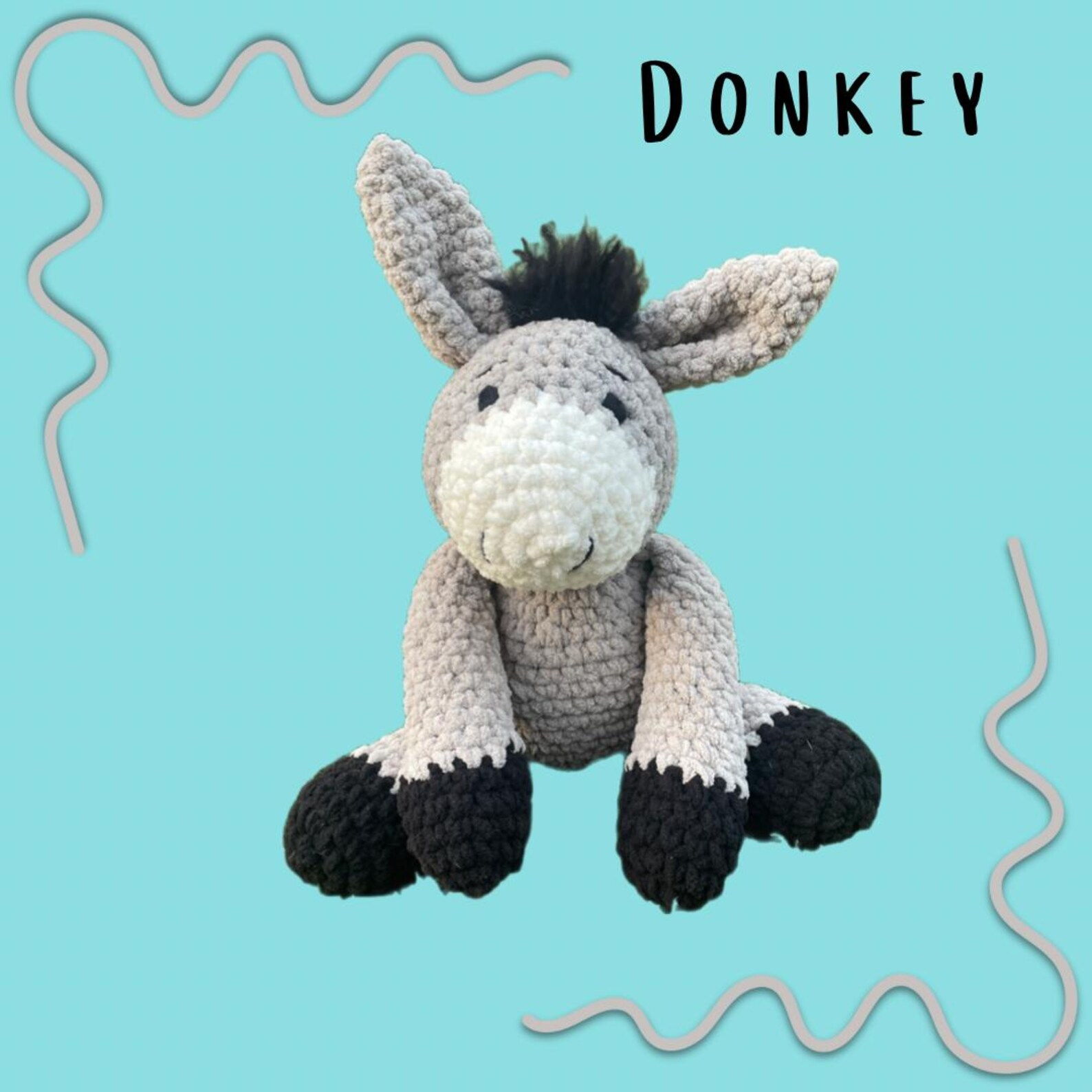 Donkey Lovey Plush Stuffy Toy - Etsy
