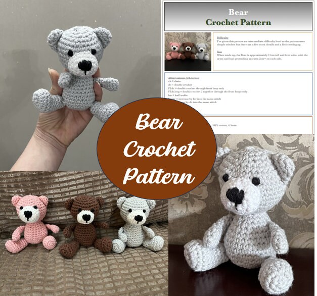 Bear Crochet Pattern - Etsy