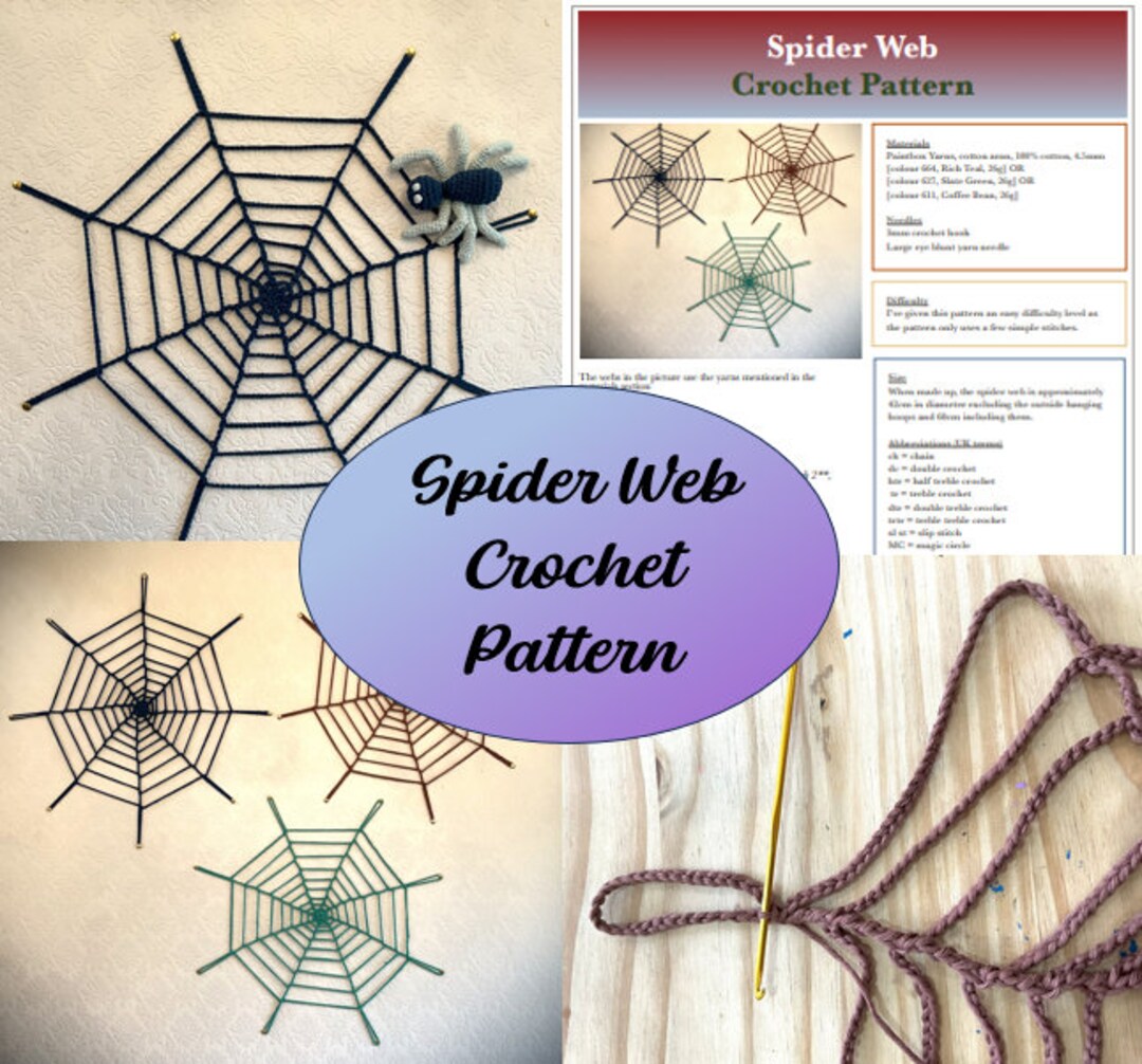 Spider Web Crochet Pattern - Etsy