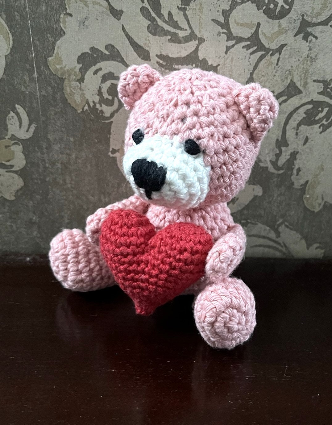Bear With Love Heart Crochet Pattern - Etsy