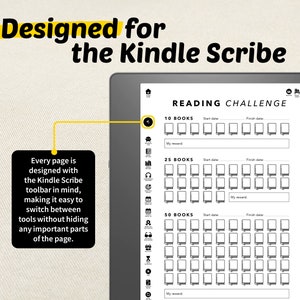 Kindle Scribe Reading Journal Hyperlinked PDF Templates for Kindle ...