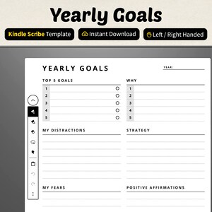 Kindle Scribe Reading Journal Hyperlinked PDF Templates for Kindle ...