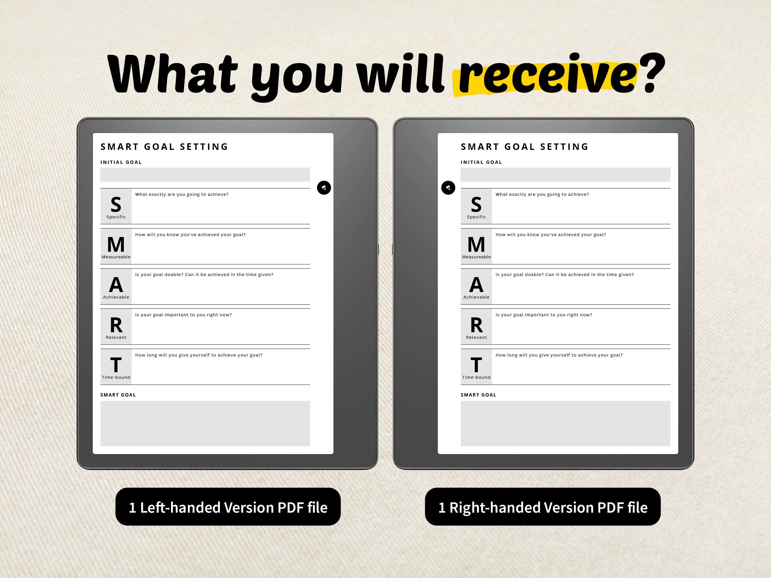 Kindle Scribe Smart Goal Setting Planner | PDF Template for Kindle ...