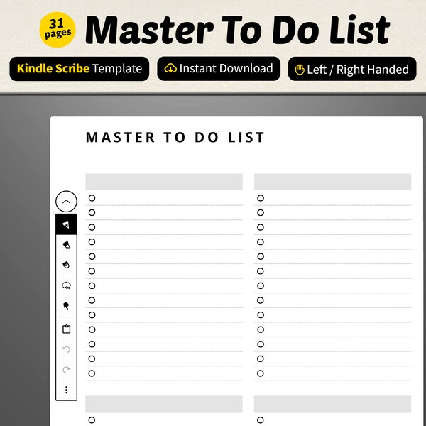 Master to Do List - Etsy