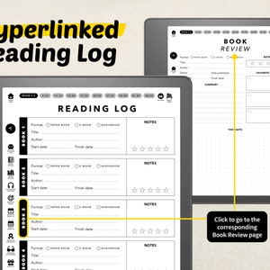 Kindle Scribe Reading Journal Hyperlinked PDF Templates for Kindle ...