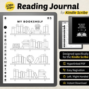 Kindle Scribe Reading Journal Hyperlinked PDF Templates for Kindle ...