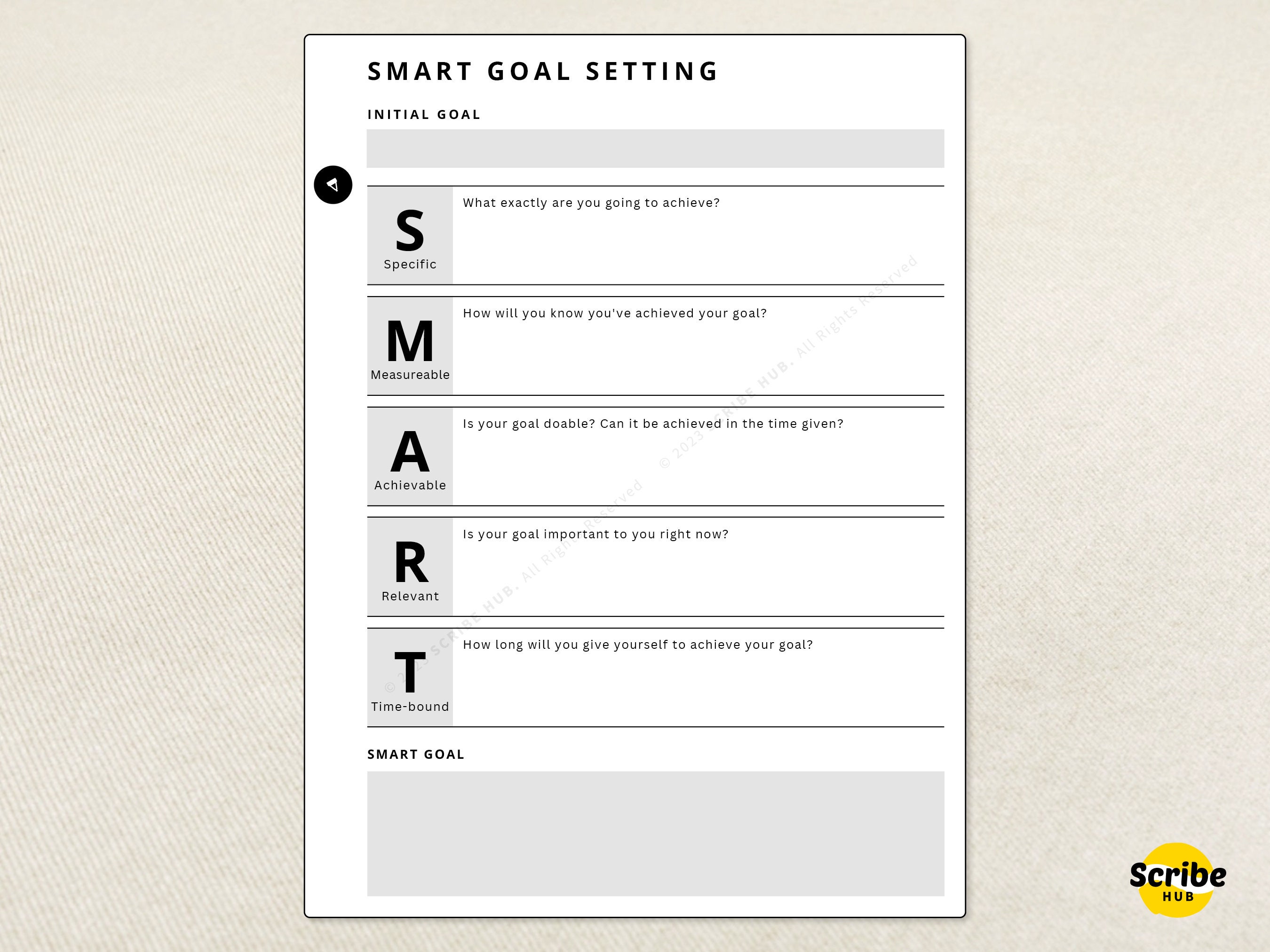 Kindle Scribe Smart Goal Setting Planner | PDF Template for Kindle ...