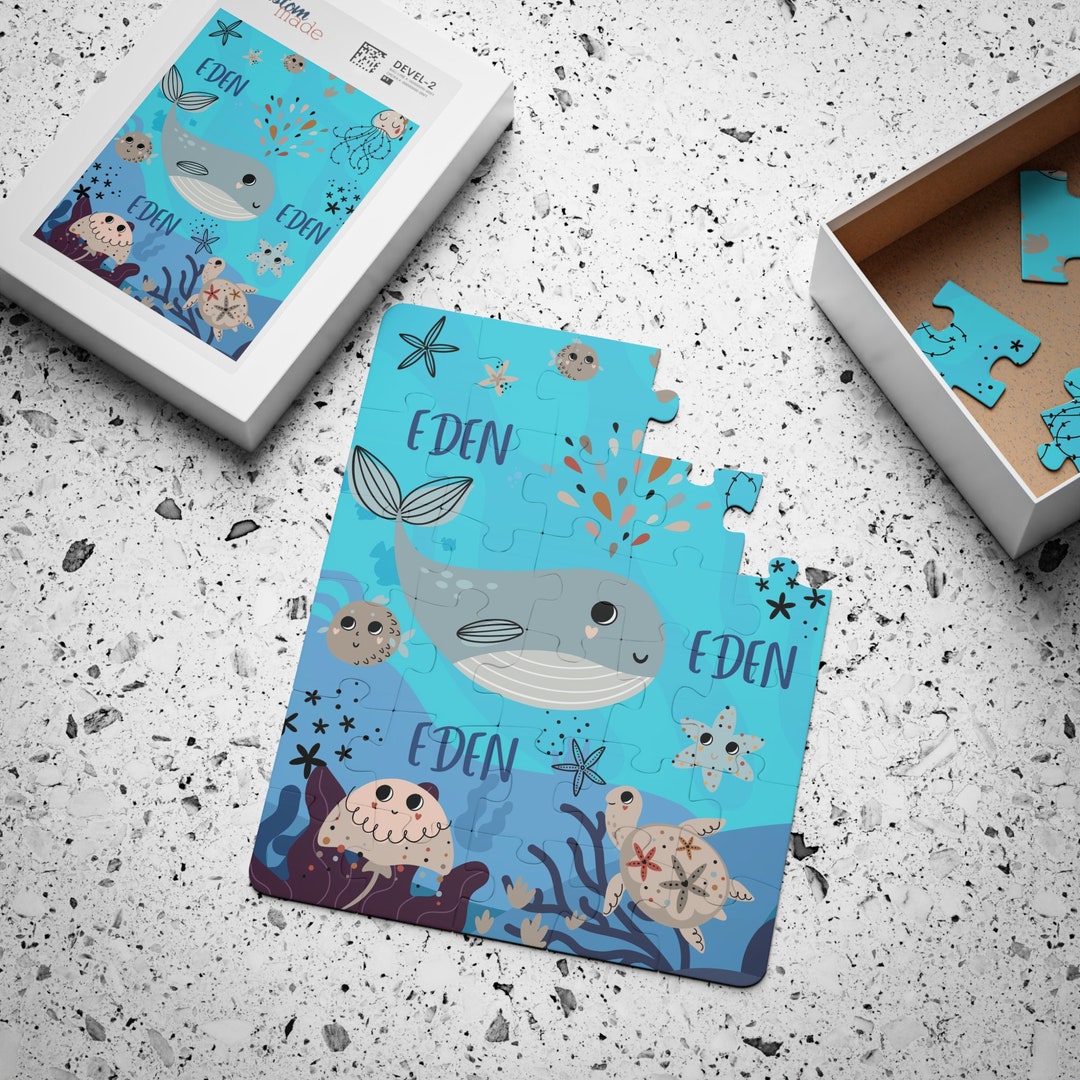 Personalized Ocean Animals Puzzle: Custom Kids Birthday Gift - Etsy