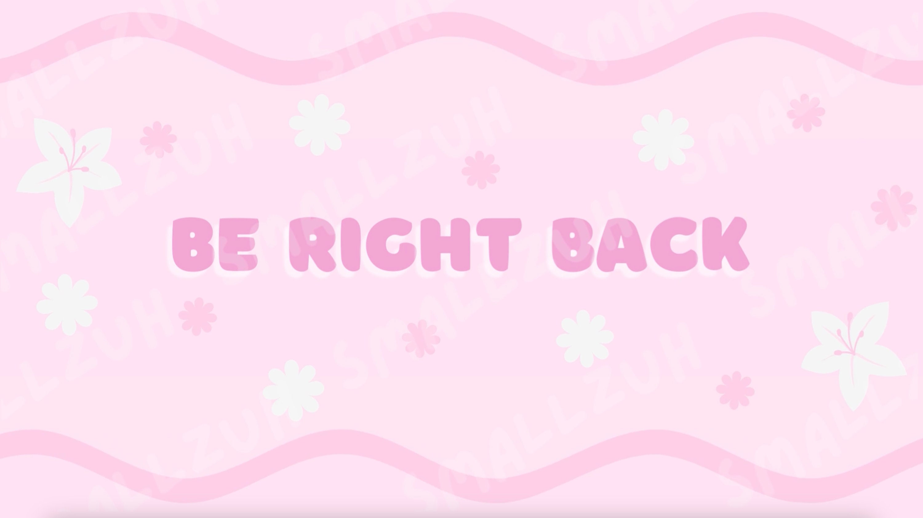 Pink Flowered Animated Twitch Overlays Starting Soon, Be Right Back ...