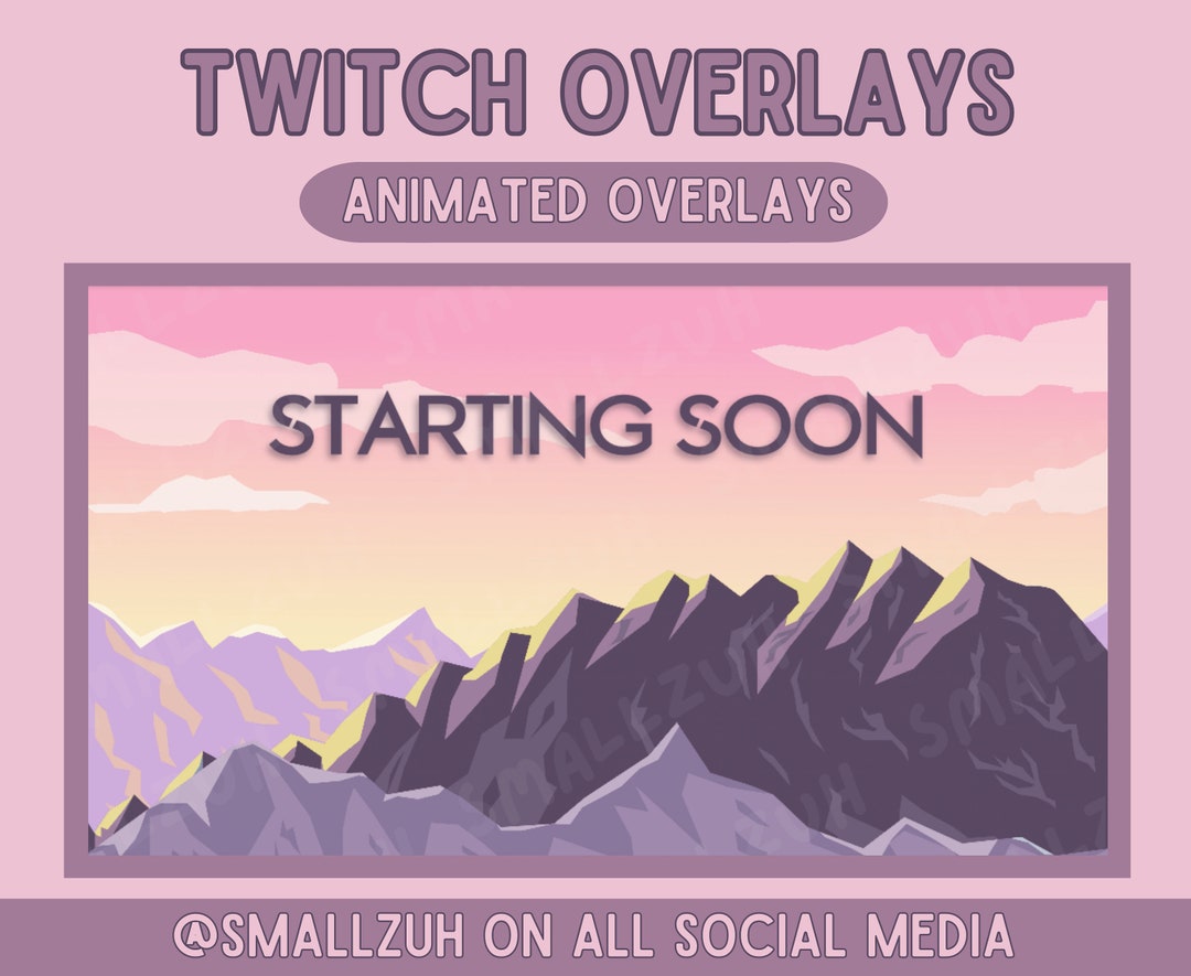 Animated Snowy Mountain Twitch Overlay Starting Soon, Be Right Back ...