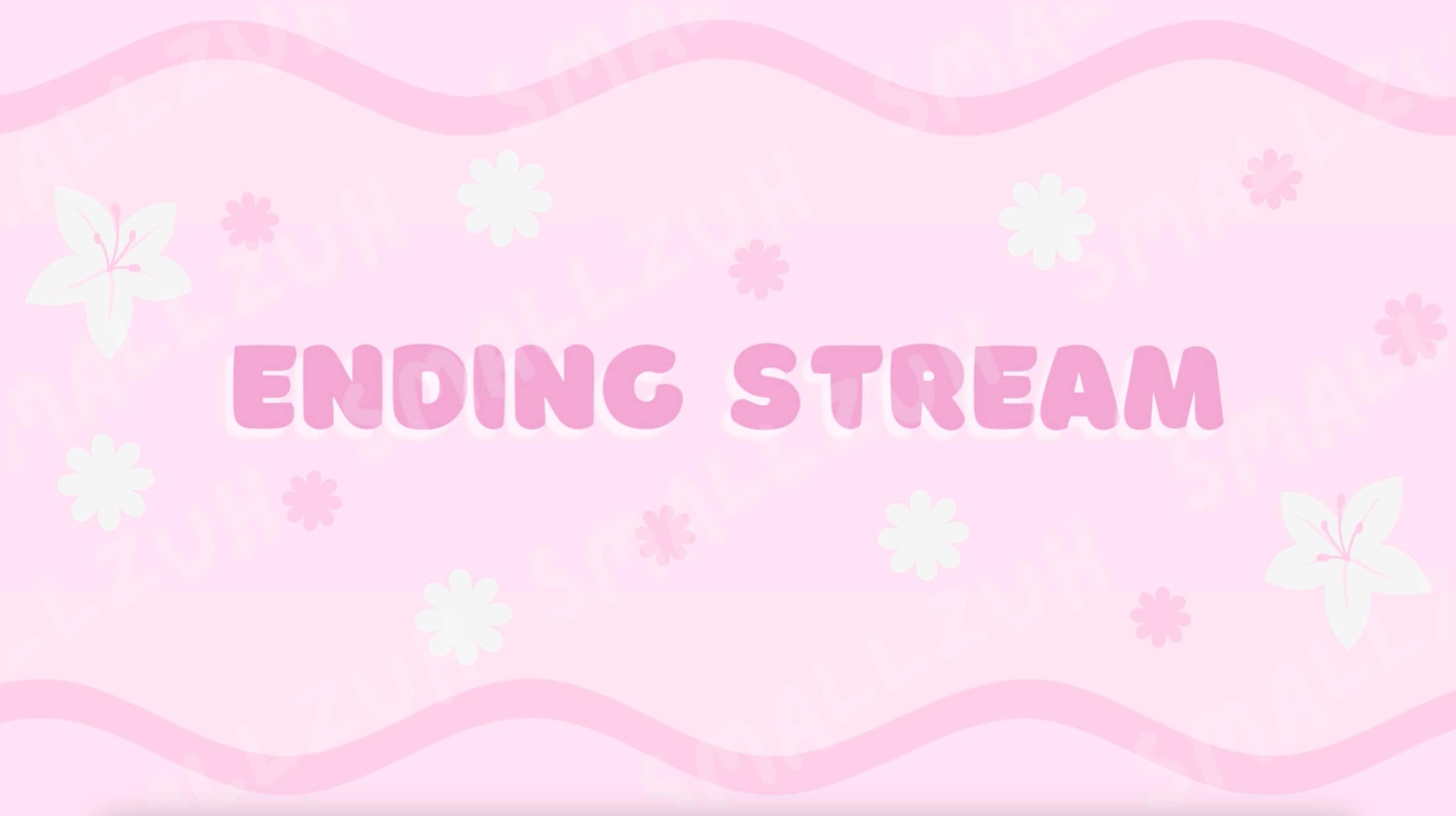 Pink Flowered Animated Twitch Overlays Starting Soon, Be Right Back ...