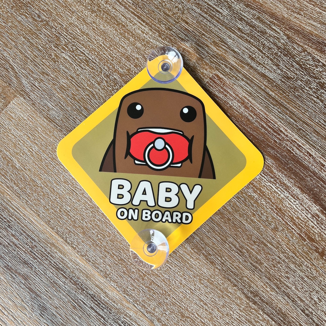 Baby on Board Window Signs | Domo | Suction Cup Window Car Signs | Car ...