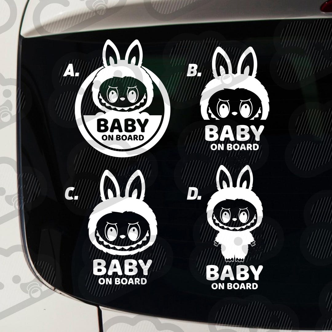 Baby on Board Stickers / Decals | Labubu Monster | Stickers ...