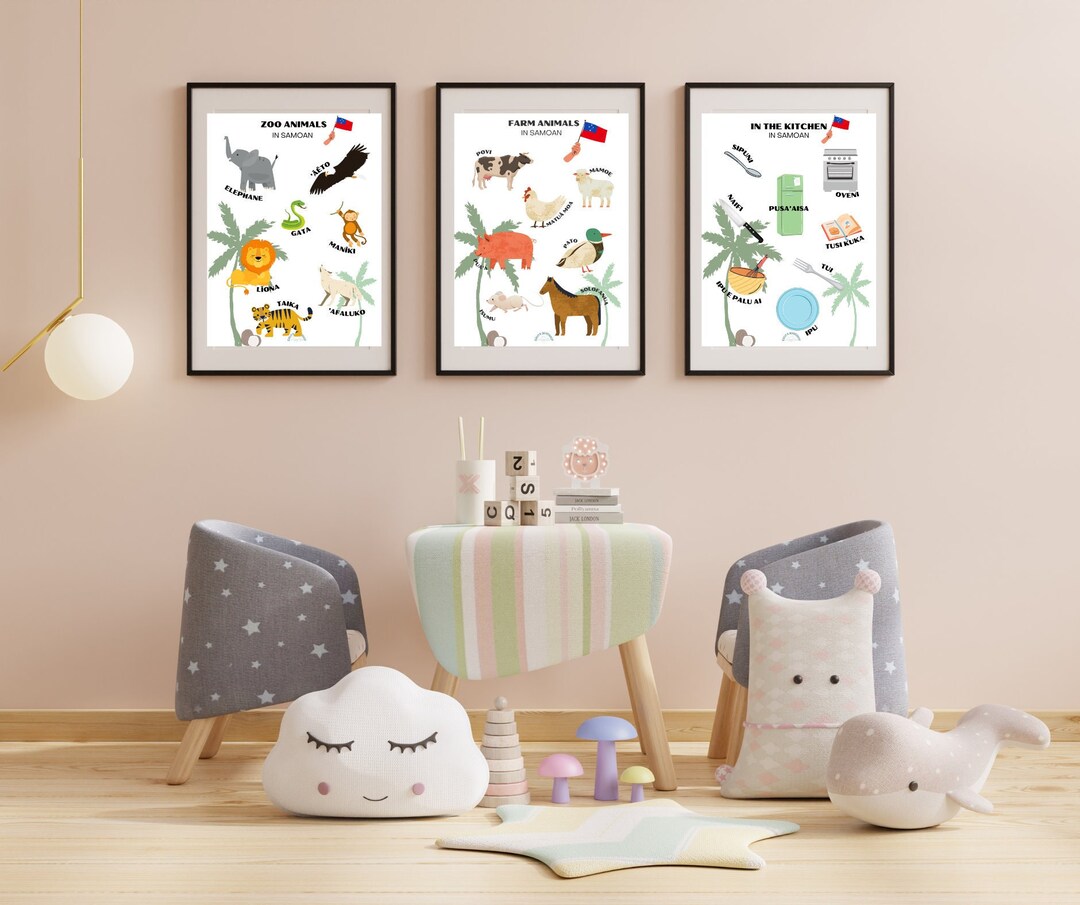 Count 10-100 in Samoan Kids Poster - Etsy