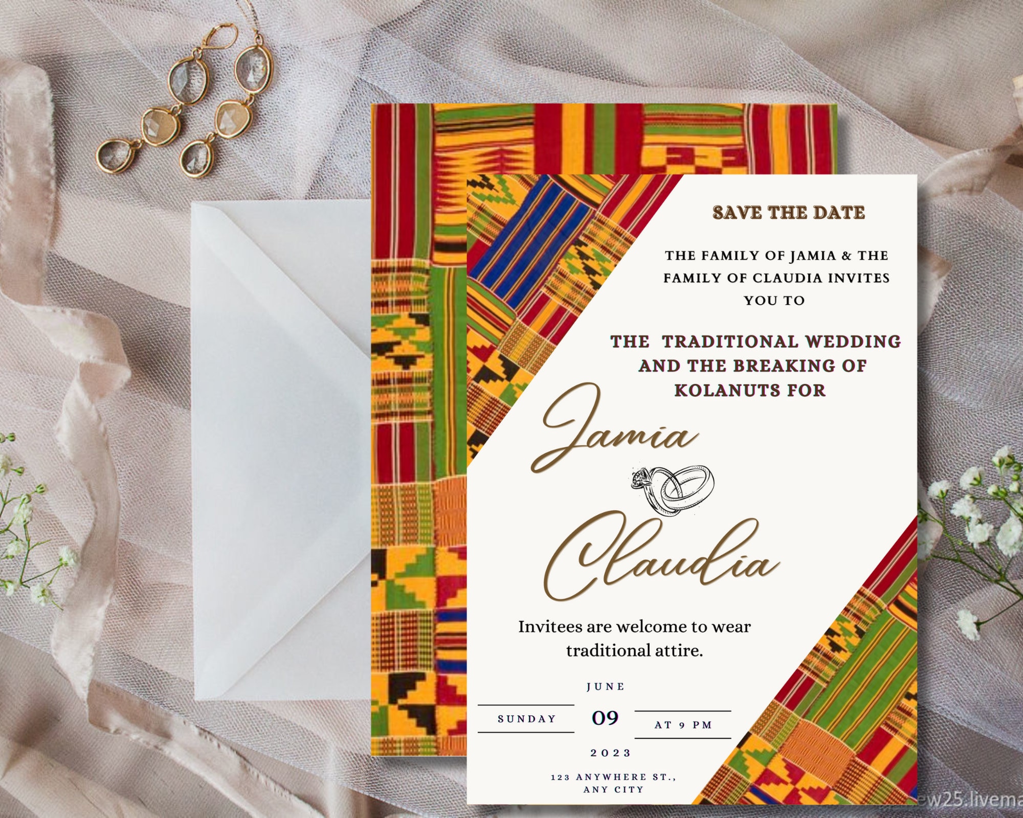 Modern Traditional Wedding Invitation Card, Traditional Invitation ...