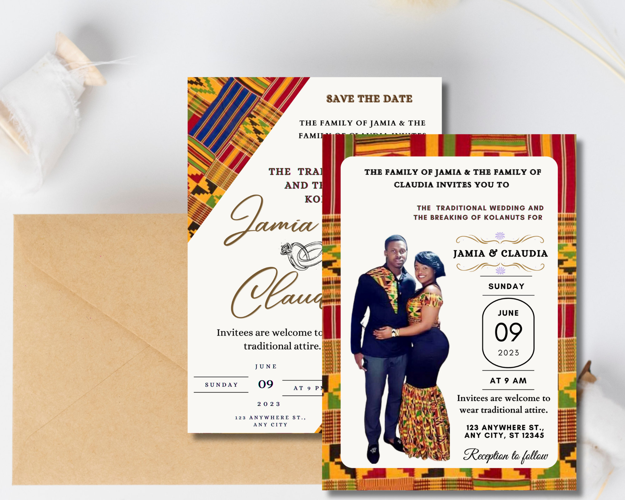 Modern Traditional Wedding Invitation Card, Traditional Invitation ...