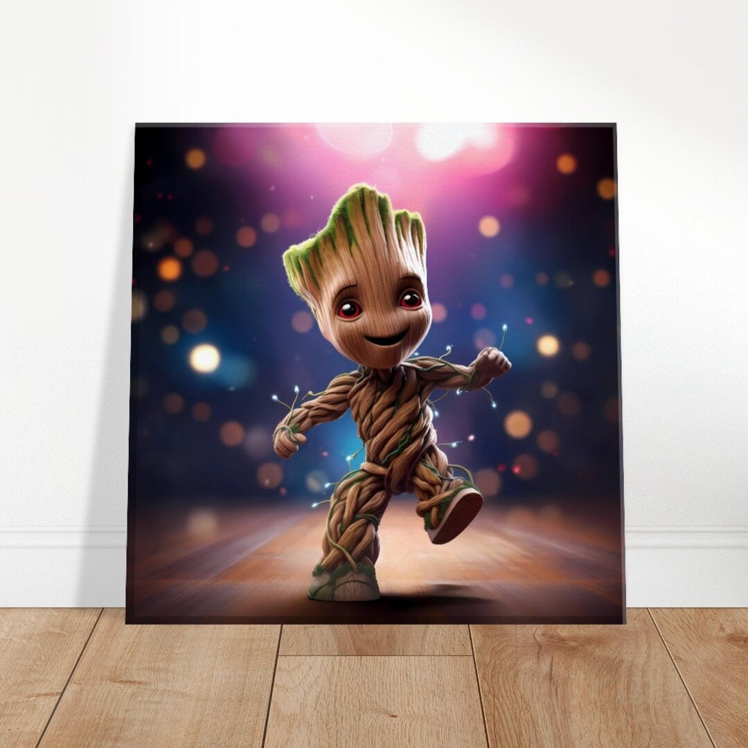 Dancing Baby Groot Canvas Art Print Guardians of the Galaxy Wall Decor ...