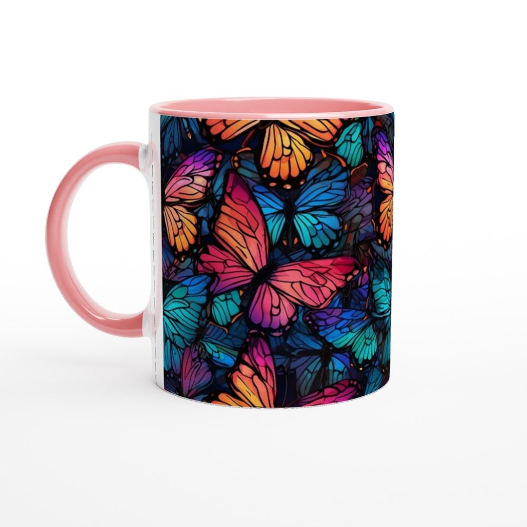 Flutter Stained Glass Butterfly Mug - Etsy