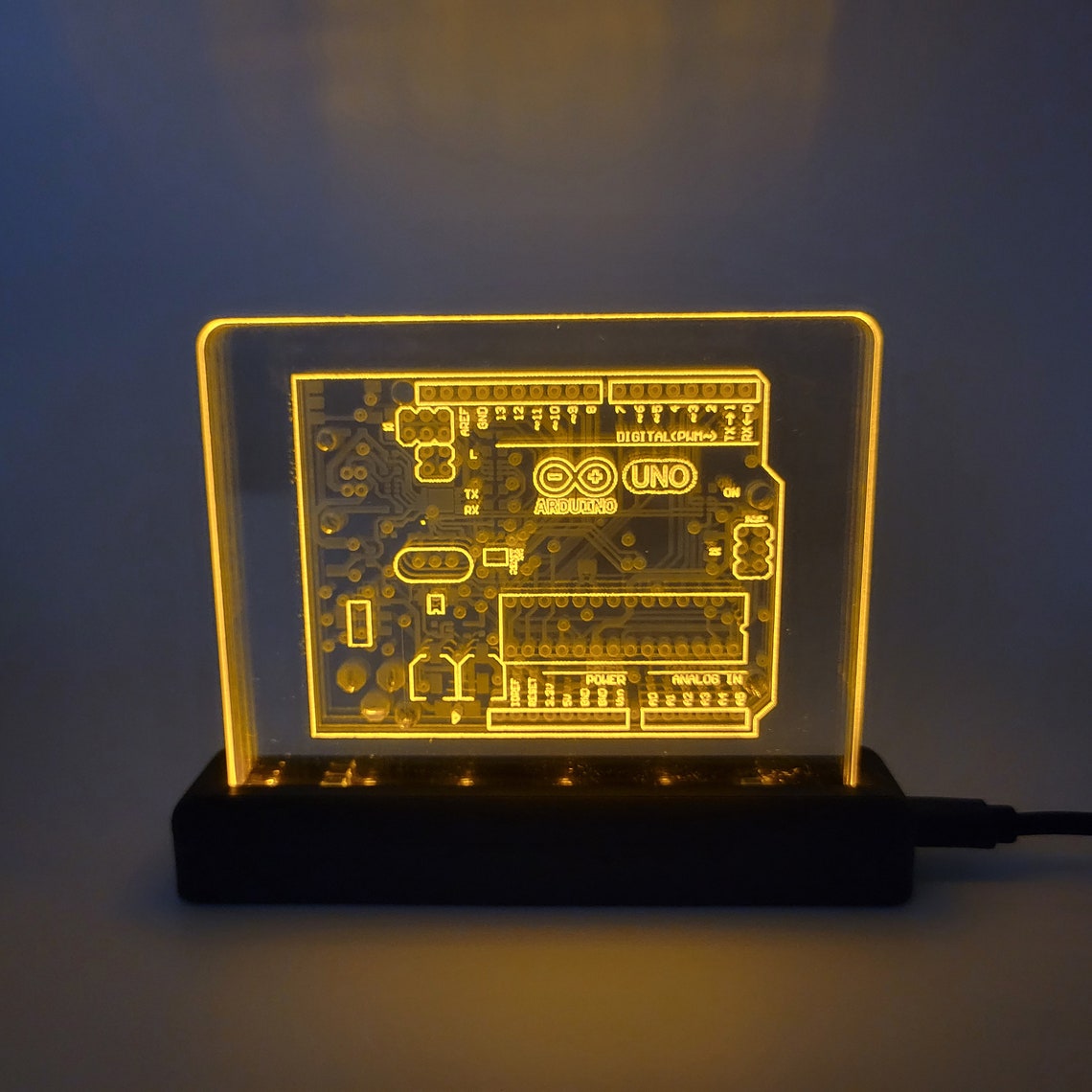 Arduino PCB Art: LED Illuminated Acrylic STEM Gift - Etsy