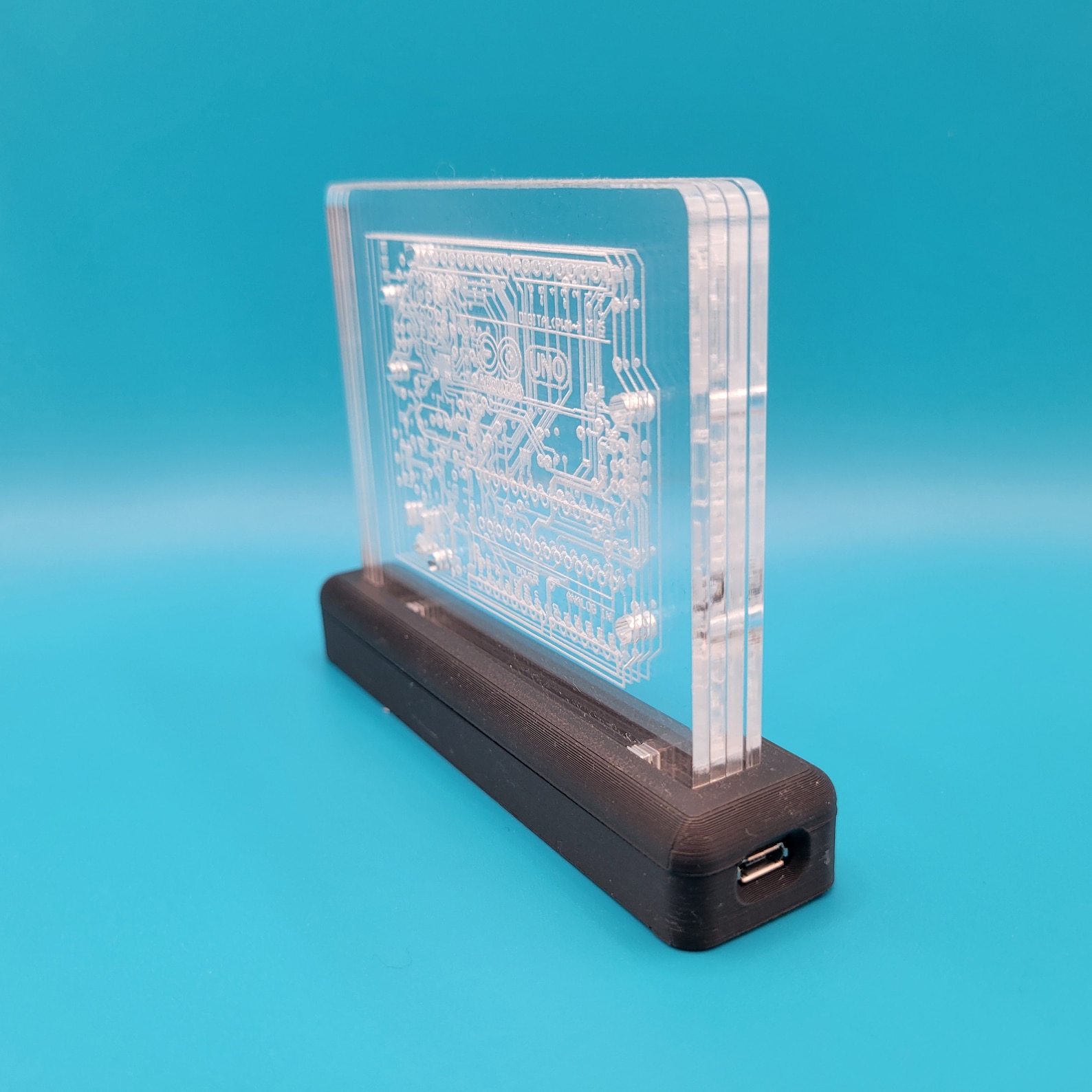 Arduino PCB Art: LED Illuminated Acrylic STEM Gift - Etsy