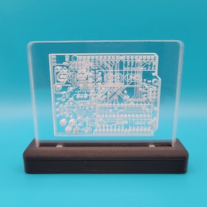 Arduino PCB Art: LED Illuminated Acrylic STEM Gift - Etsy