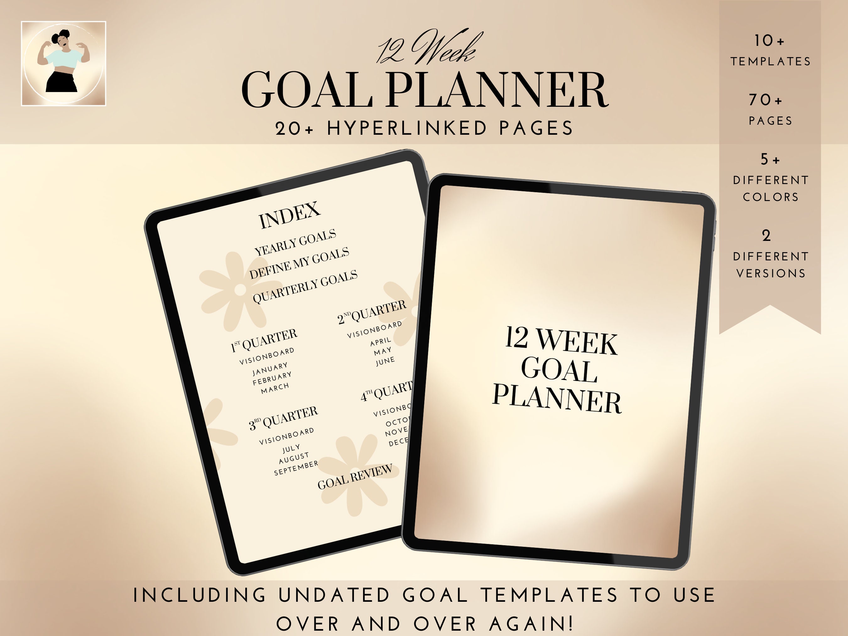12 Week Goal Planner Digital Planner, Goodnotes, Goal Tracker, 12 Week ...