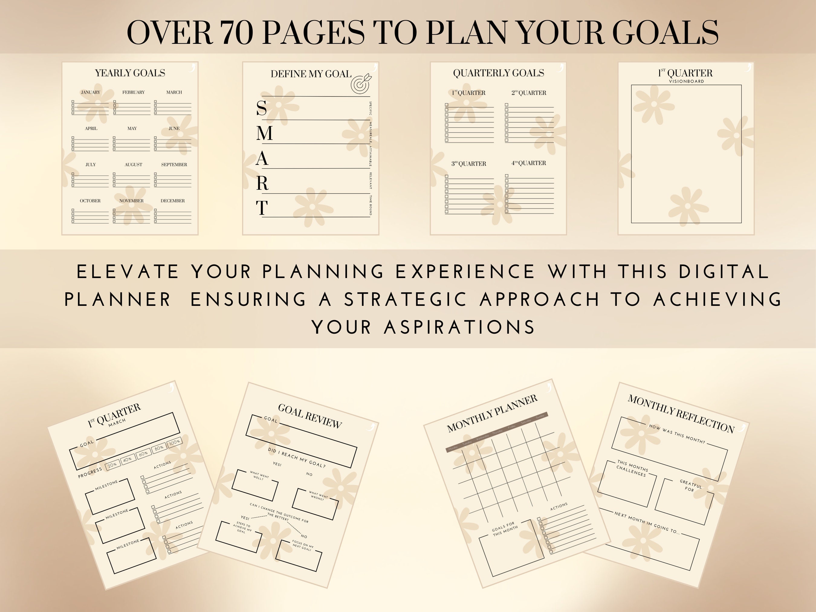 12 Week Goal Planner Digital Planner, Goodnotes, Goal Tracker, 12 Week ...