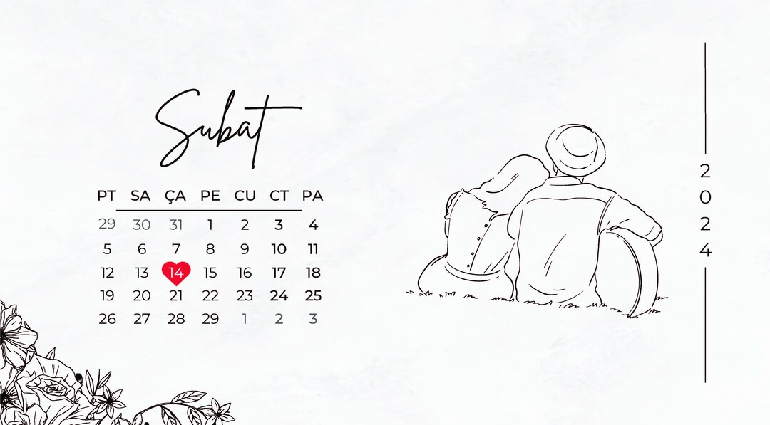 Lover Calendar, Couple Calendar, Love Calendar, Calendar, Calendar 2024 ...