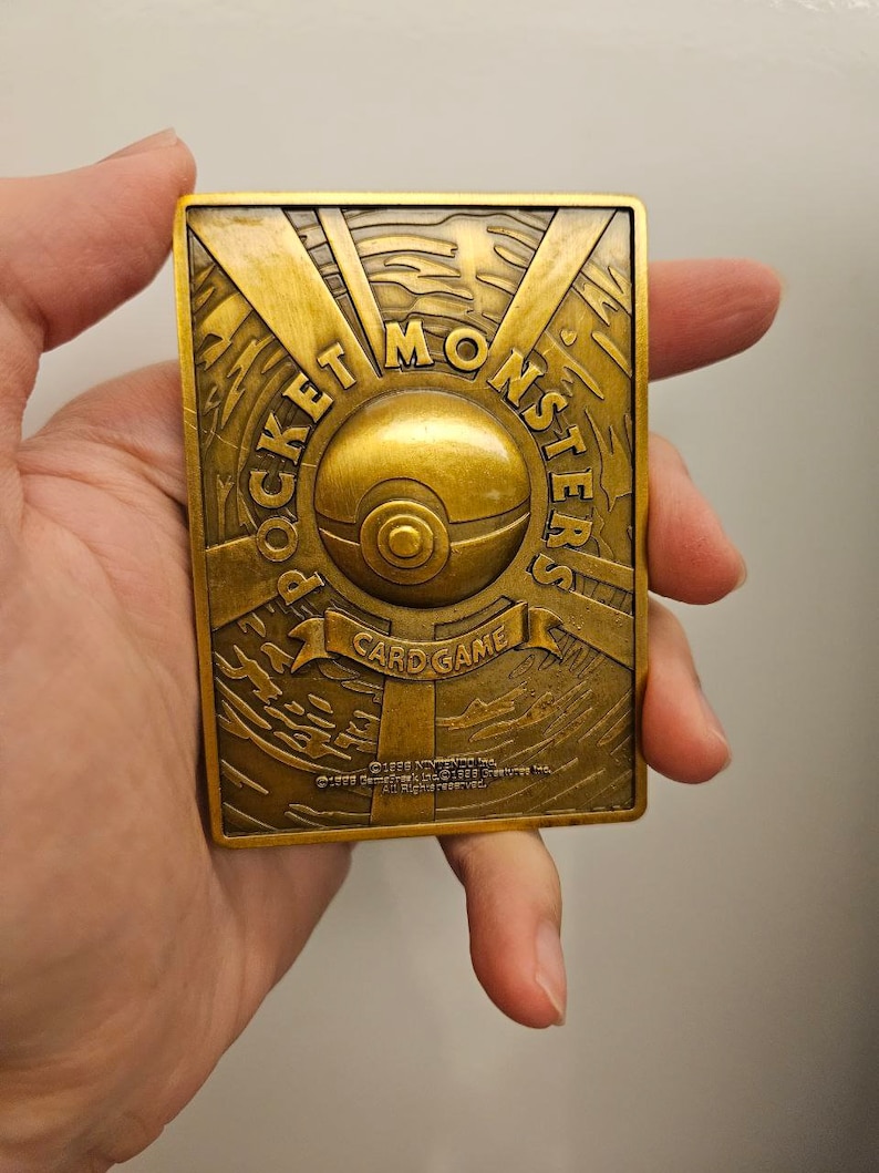 Pokemon Card Pikachu Illustrator Gold Metal Card 1st Edition - Etsy