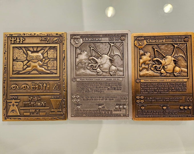 Charizard 1st Edition + Ancient Mew Metal Card Bundling - Etsy