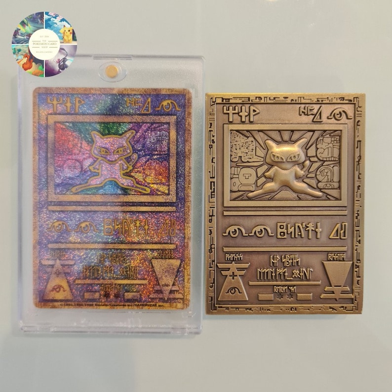 Ancient Mew 3D Bronze Metal Pokemon Card 1st Ed Premium 1st Edition ...