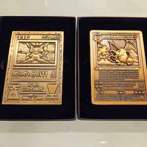 Charizard 1st Edition Gold Pokemon Collectible Metal Card (shipped From ...