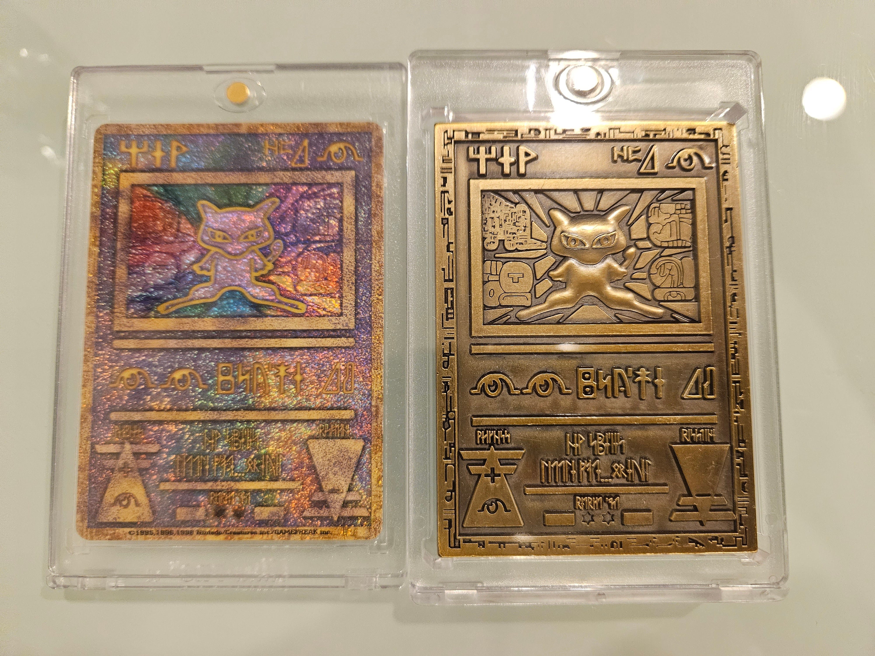 Ancient Mew 3D Bronze Metal Pokemon Card 1st Ed Premium 1st Edition ...