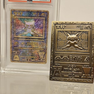 Ancient Mew 3D Bronze Metal Pokemon Card 1st Ed - Premium 1st Edition ...