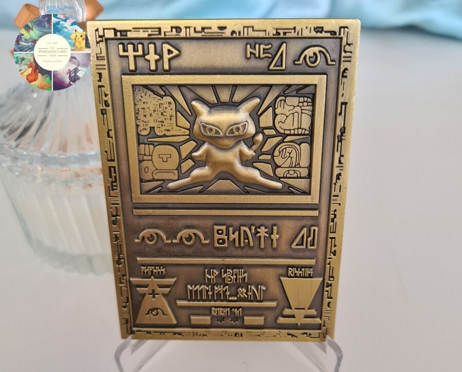 Ancient Mew 3D Bronze Metal Pokemon Card 1st Ed Premium 1st Edition ...