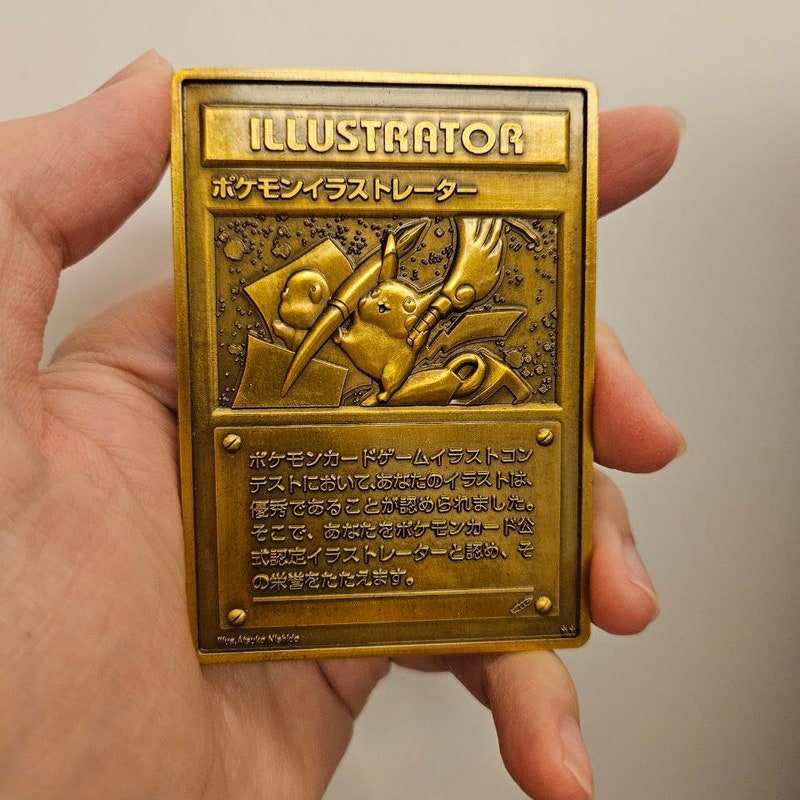 Gold Pikachu Card - Etsy