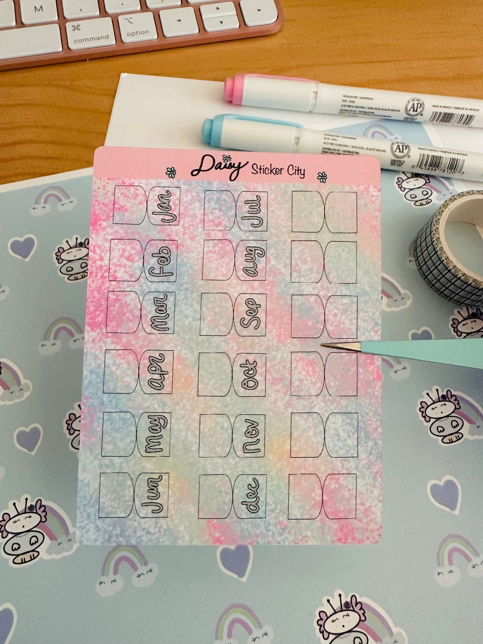 Mini Hobonichi Monthly Tabs / Hobonichi Weeks / Monthly Tabs / Mini ...