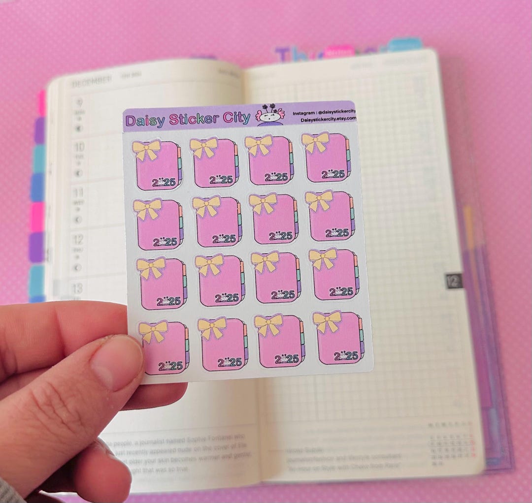 2025 Planner Deco Mini Sticker Sheet - Etsy