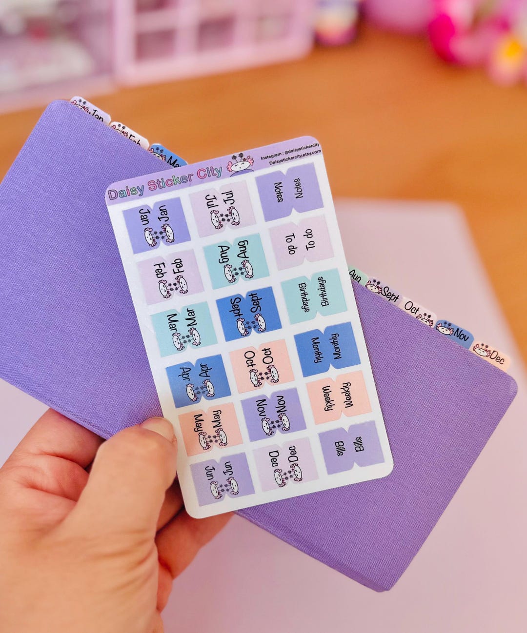 Character Monthly Planner Tabs - Etsy