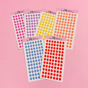 Dot Planner Stickers 5mm Mini Sticker Sheet Habit Coordinate Stickers ...