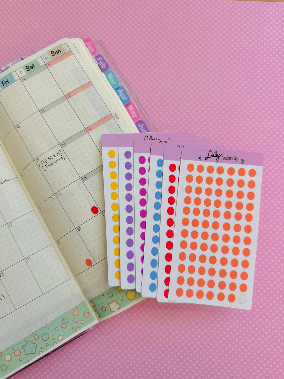 Dot Planner Stickers 5mm Mini Sticker Sheet Habit Coordinate Stickers ...
