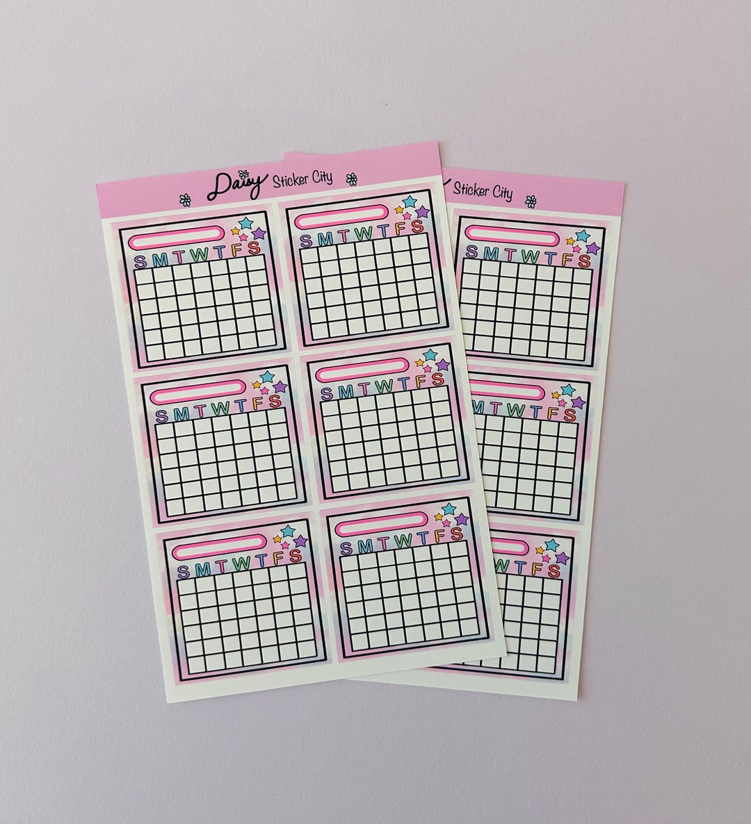 Open Calendar Square Deco Sticker - Etsy