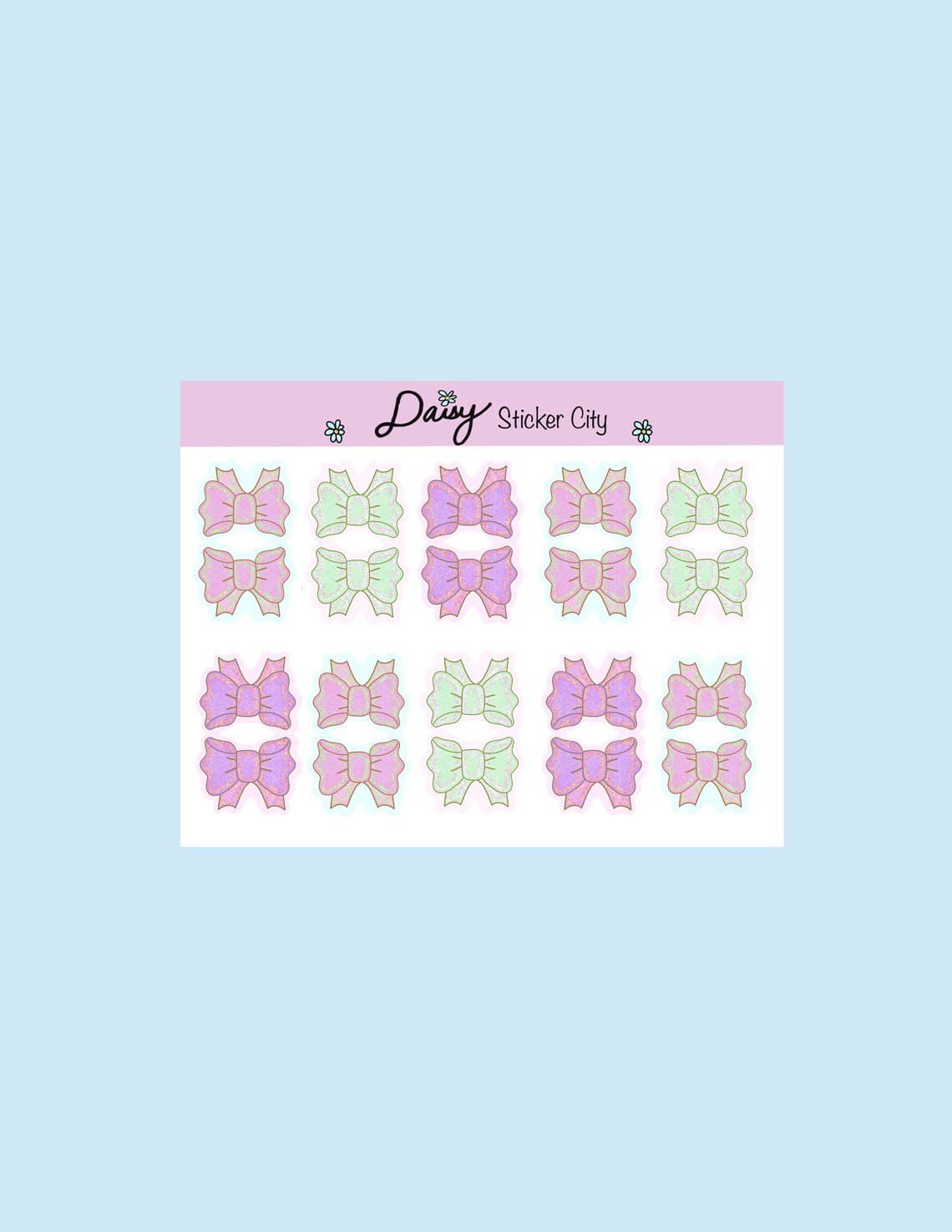 Bow Colorful Mini Planner Deco Tabs - Etsy