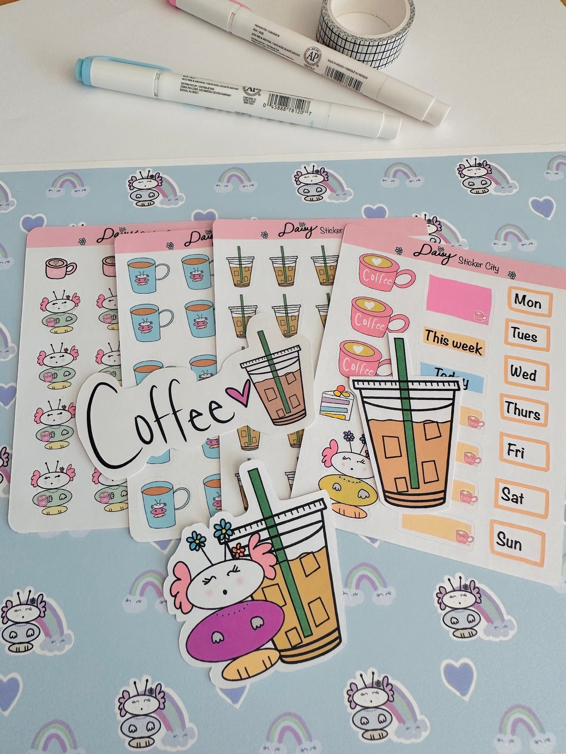 Coffee Iced Coffee Cup Sticker - Etsy