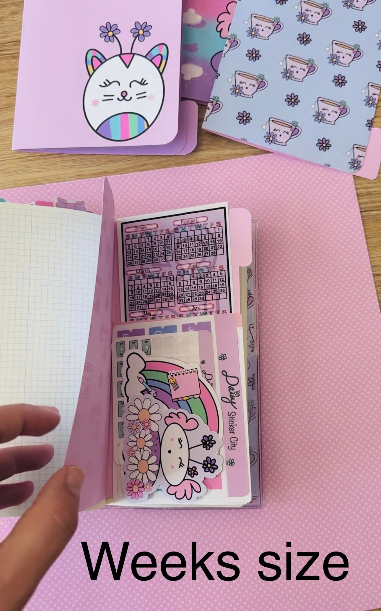 File Folder Planner Sticker Organizer Cute Folder A6 B6 Weeks - Etsy