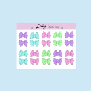 Bow Colorful Mini Planner Deco Tabs - Etsy